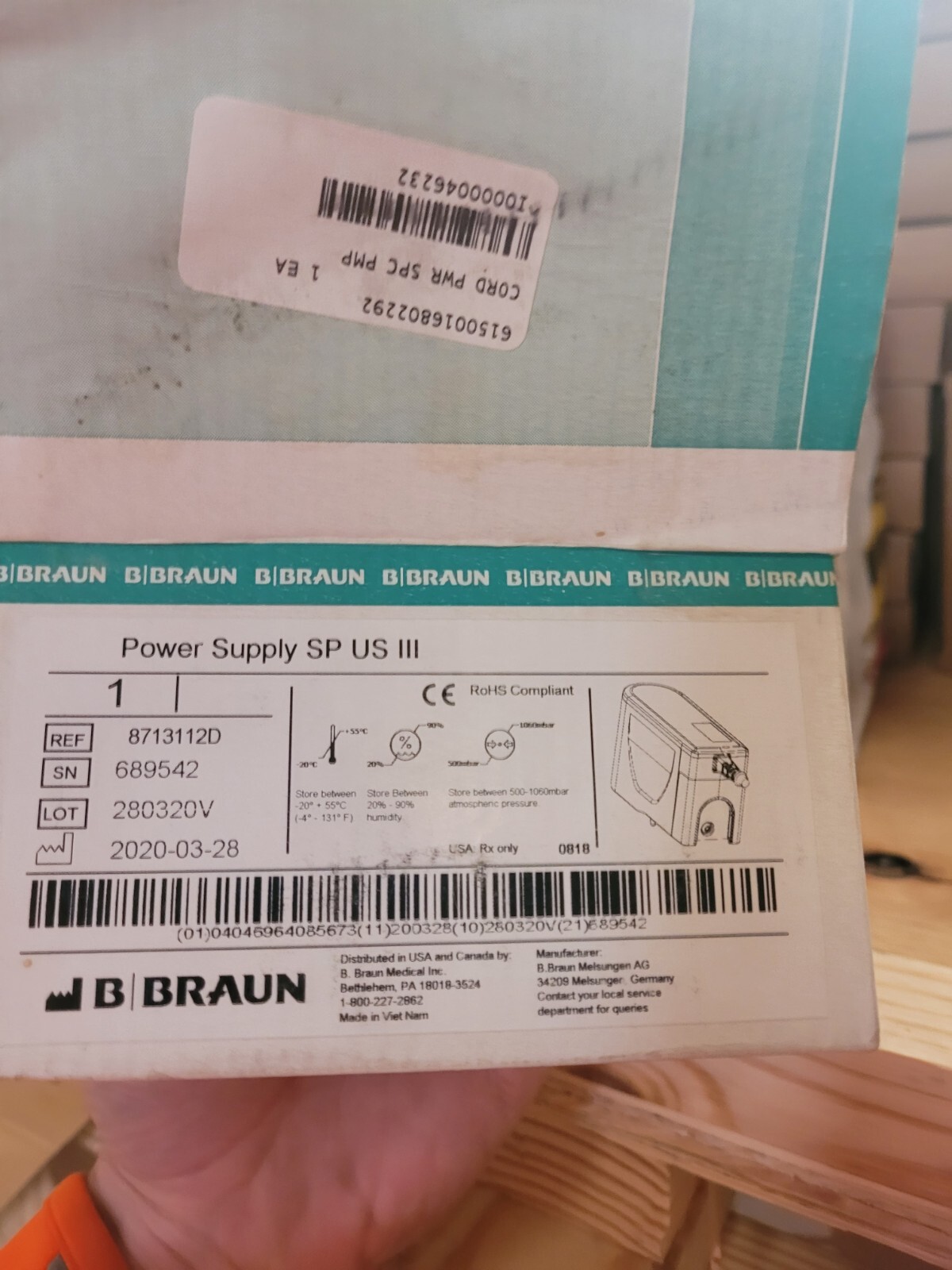 B Braun 154126 US 8713112D Power Supply NEW IN BOX | eBay