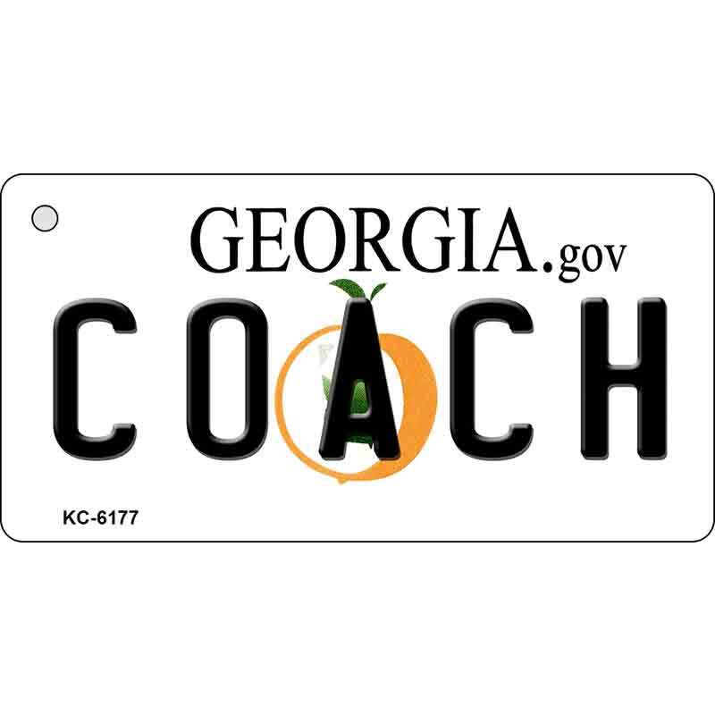 Coach Georgia State License Plate Tag Novelty Key Chain KC-6177 | eBay