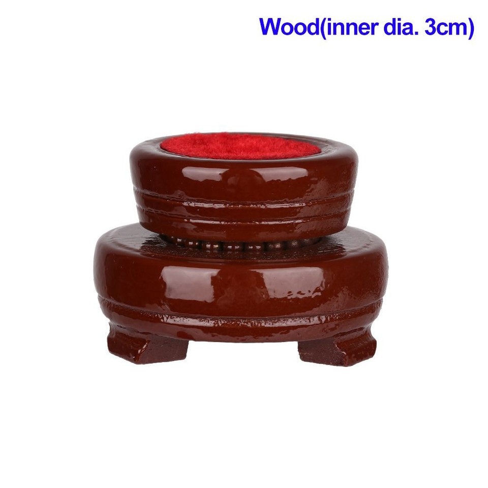 Wood Pedestal Transparent Support Crystal Sphere Base Square Glass ...