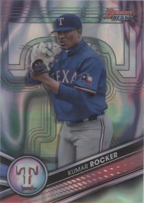 2022 Bowman's Best - Top Prospects Kumar Rocker #TP-10 Aqua Lava ...