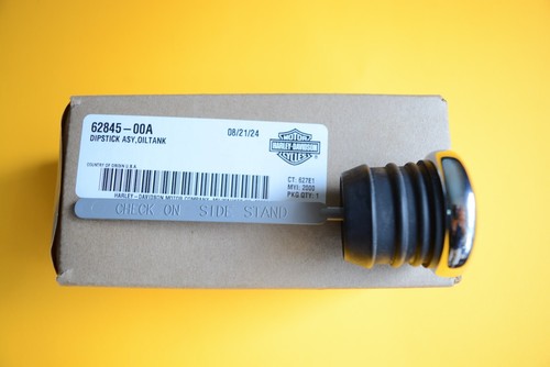 HARLEY NEW OEM CHROME OIL TANK DIPSTICK SMOOTH SOFTAIL 00-17 USA MADE ...