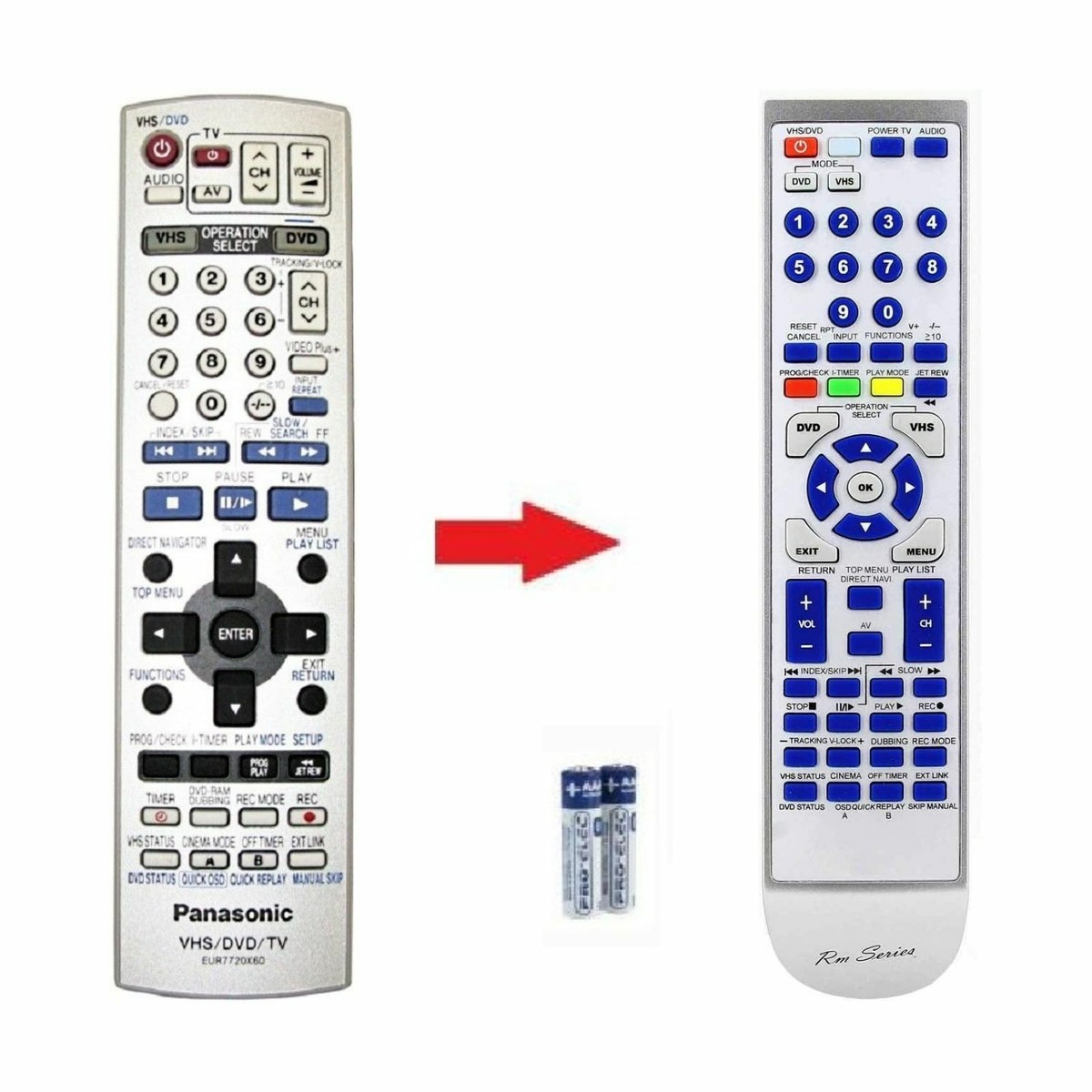 Panasonic Vcr Dvd Remote Replacement
