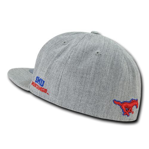 Southern Methodist University SMU Mustangs Fitted Flat Bill Cap Hat ...
