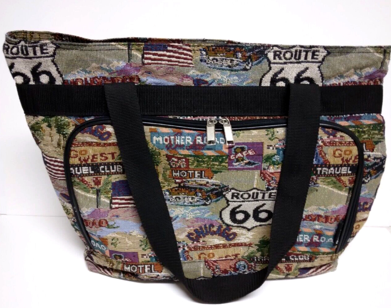 Bovano USA Route 66 The Mother Road Tapestry Tote Bag… - Gem