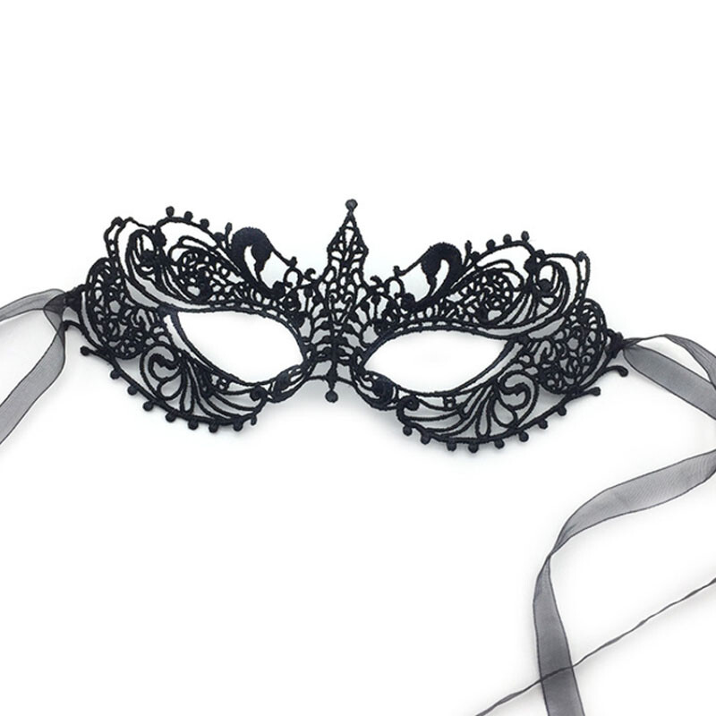 Lace Eye Mask Masquerade Lady Halloween Venetian Fancy Dress Costume ...