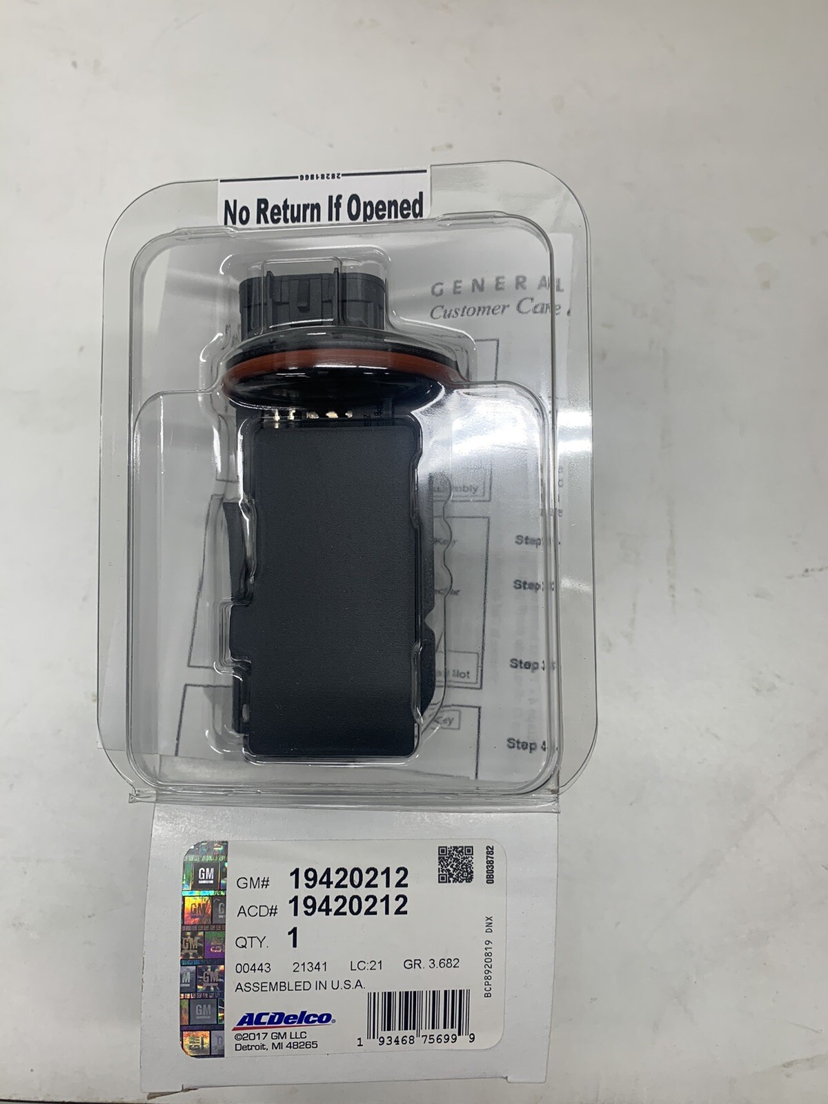 Mass Air Flow Sensor-VIN C ACDelco GM Original Equipment 19420212 for ...