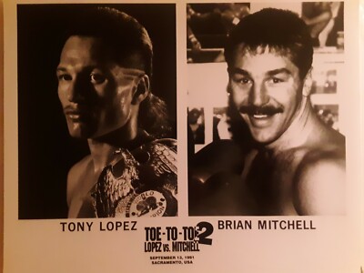 Tony Tiger Lopez Brian Mitchell Boxing Press Photo | eBay