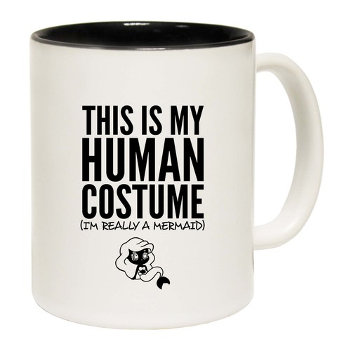 This Is My Human Costume Mermaid GIFT BOXED Funny Mugs Novelty Coffee ...