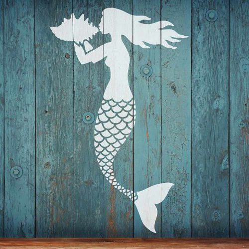 Ariel Seashell Stencil