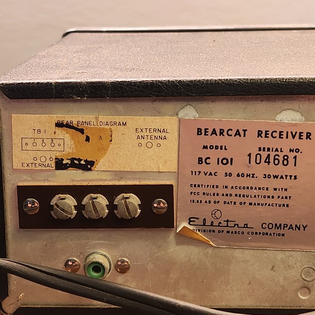 Electra BC101 Bearcat 101 Vintage Scanner/receiver - CB Radio for sale ...
