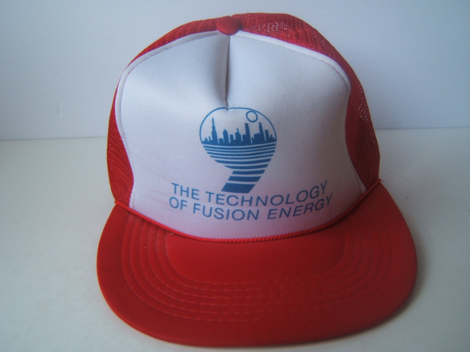 The Technology of Fusion Energy Hat Vintage Red White… - Gem