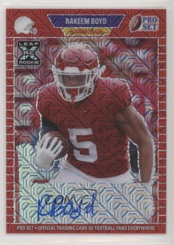 2021 Leaf Pro Set Metal - 1989 Autographs Rakeem Boyd #PA-RB1 Red Mojo ...