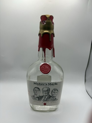 Empty Maker's Mark Bottle 750mL - Signed By Rob Samuels and Bill ...
