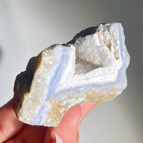 80g Natural Rough blue lace Agate chalcedony Healing Reiki Stone ...