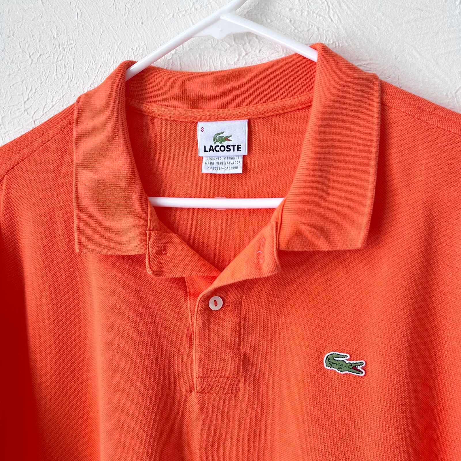 Lacoste polo Devanlay shirt Men's size 5 black short sleeve 2 button ...