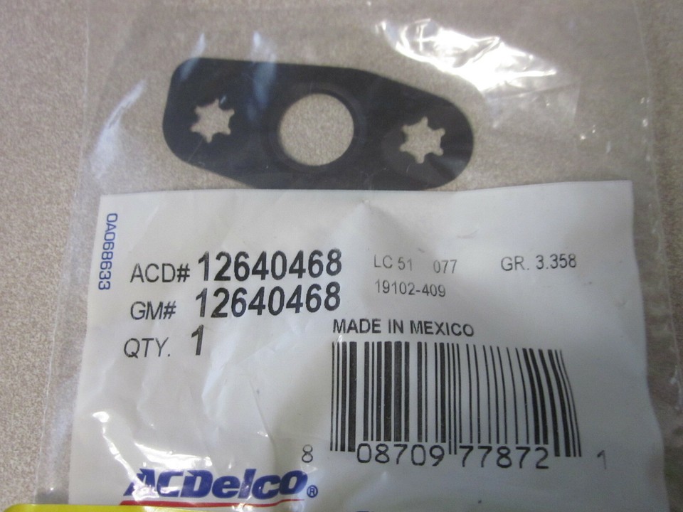 NOS ACDelco Oil Line Gasket Chevrrolet Cruze Equinox GMC Terrain ...