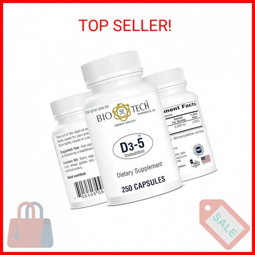 Bio-Tech Pharmacal Vitamin D3 (D3 5k IU, 250 Count) | eBay