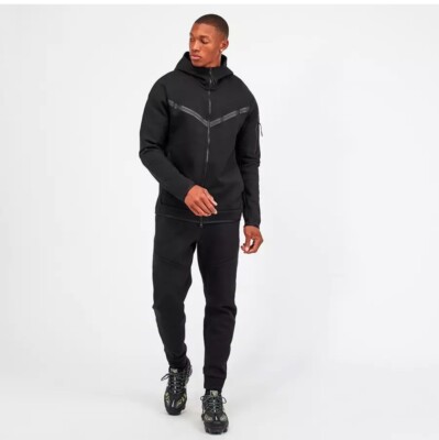 Men’s Tech Fleece Jogging Set Soft Cotton Texture Fleece Sweatsuit High ...