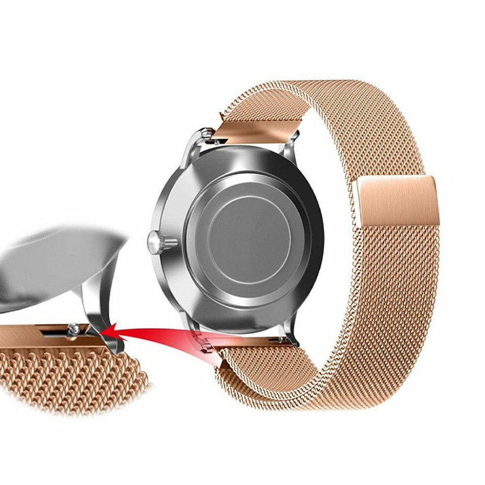20mm 22mm 23mm Mesh Magnetic Milanese Loop Bracelet Watch Band Strap | eBay