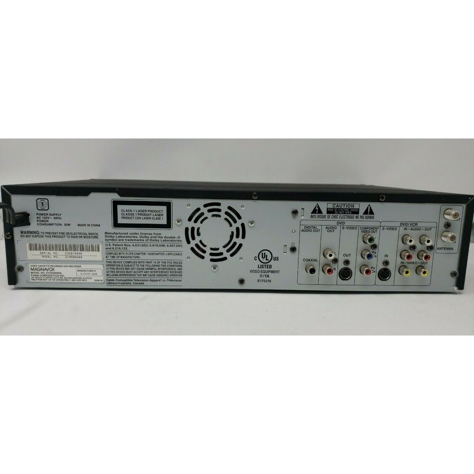 Magnavox ZV450MW8 DVD Recorder VCR Combo 1 Button Vhs to Dvd Dubbing ...