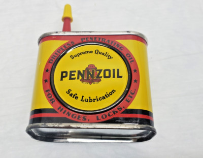 Pennzoil 4 oz Vintage Dripless Penetrating Oil Can South Penn Oil Co ...