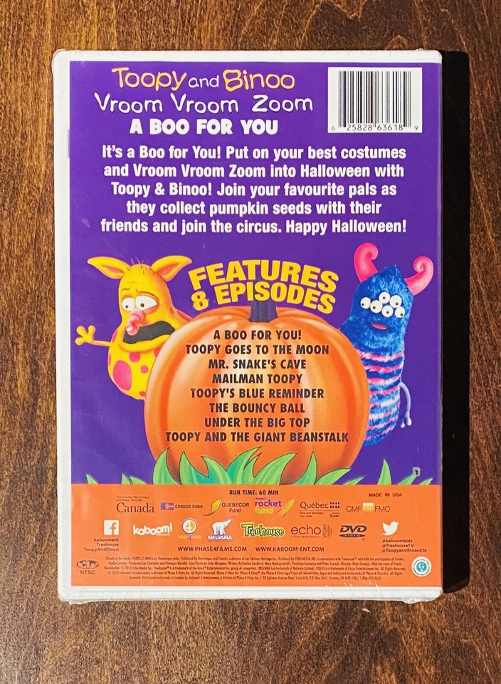 Toopy and Binoo Vroom Vroom Zoom: A Boo For You DVD - BRAND NEW SEALED ...