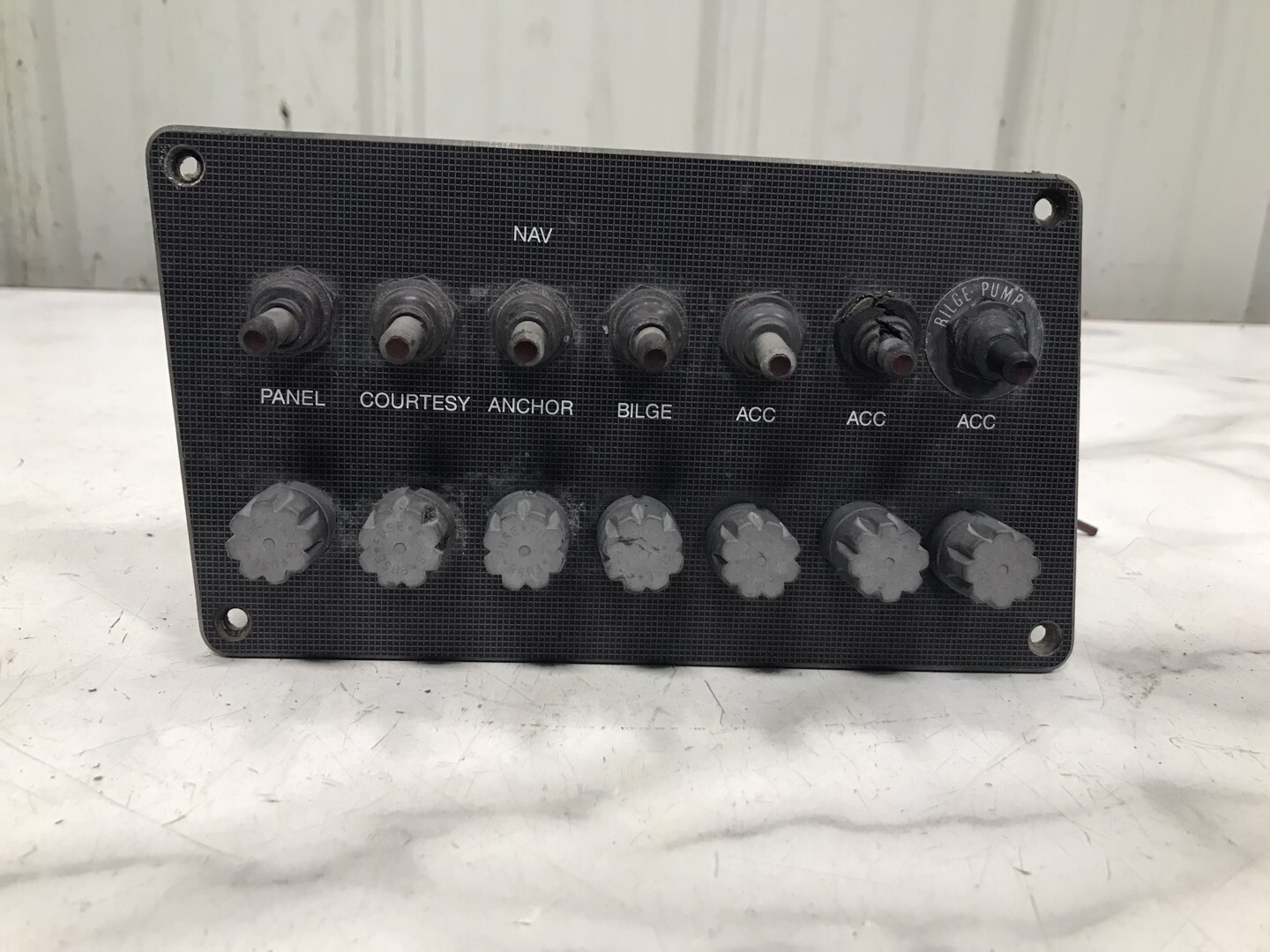 91 Aquasport 210 WA Walk Around Boat control switch board switches fuse ...