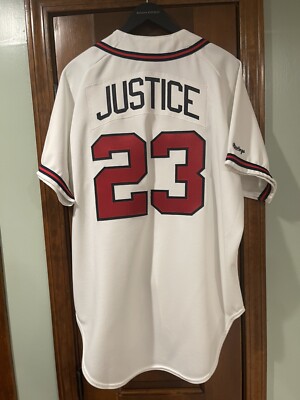Pro Authentic David Justice #23 Atlanta Braves Jersey (Size 48 ...