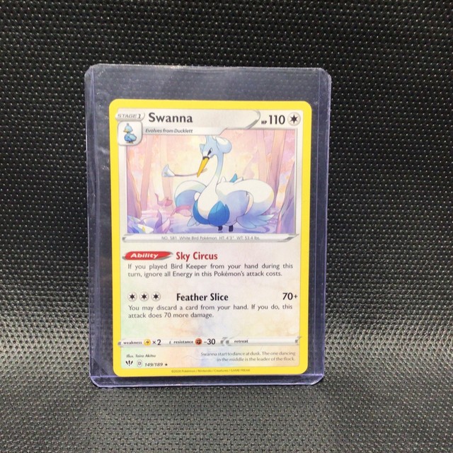 Pokémon TCG Swanna Darkness Ablaze 149/189 Regular Rare for sale online ...