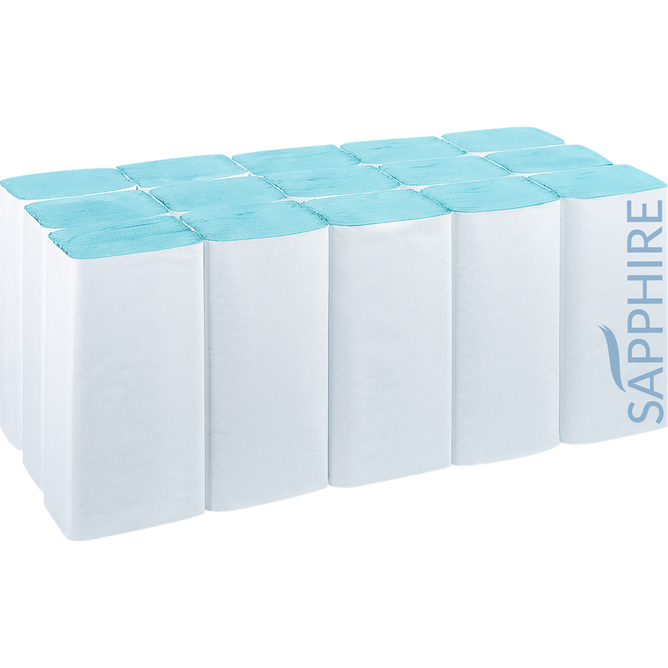 240 Blue Paper Hand Towels V fold tissues InterFold Premium Quality ...