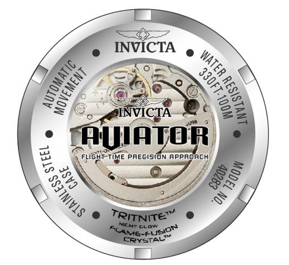 Invicta Aviator Pilot Automatic Men's 50mm Blue Anatomic Dial Watch ...