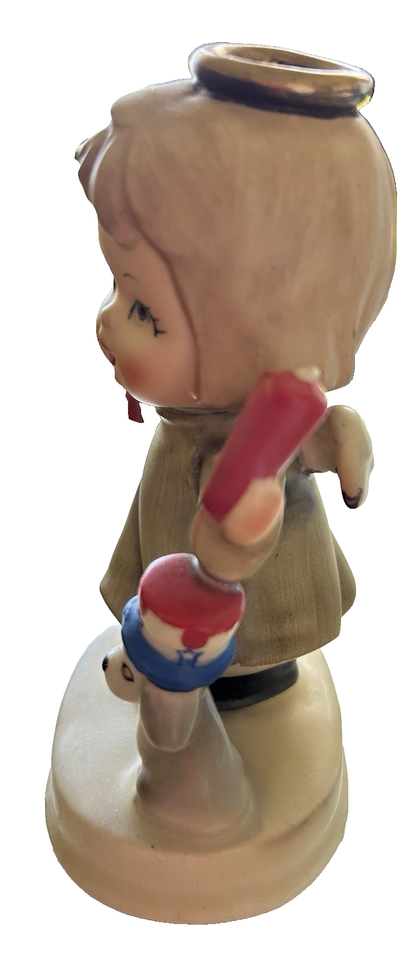 Vintage NAPCOWARE July Angel with Firecrackers & dog w/ Patriotic Hat C ...