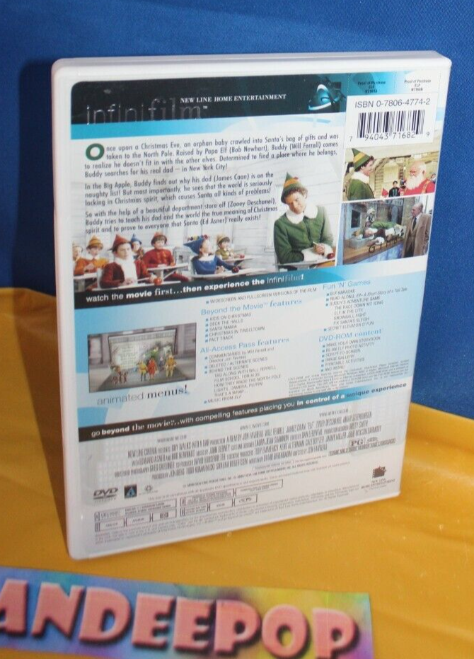 Elf (DVD, 2016, 2-Disc Set) Movie 883929387496| eBay
