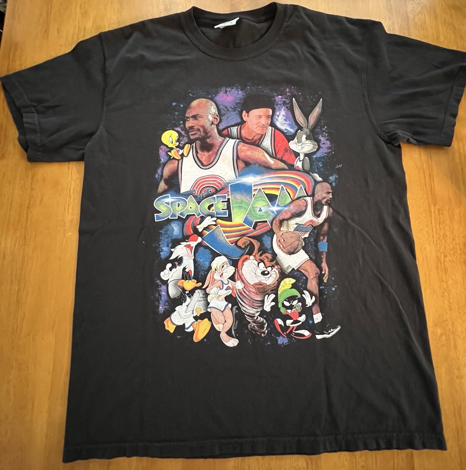 Rare Print Bootleg Space Jam Michael Jordan TShirt - Gem