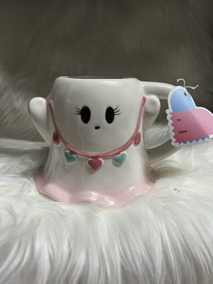 Global Design 17oz Ceramic Ghost Mug! Ghost Coffee Mug With Heart ...