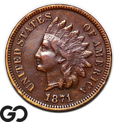 1871 Indian Head Cent Penny, Choice VF, Better Date | eBay