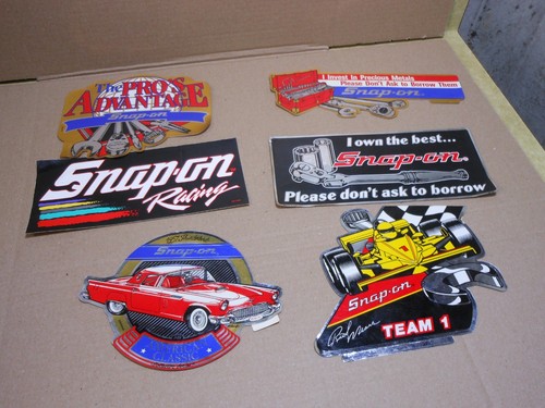 Lot of 6 Vintage Snap On Tools Stickers Tool Box Decals | eBay