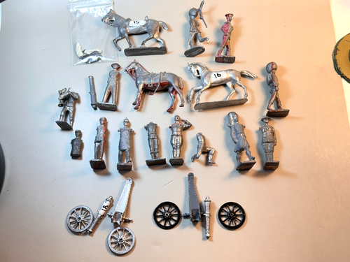 Misc Britains & Mignot Parts: 13 figures, 3 horses, 2 cannon | eBay
