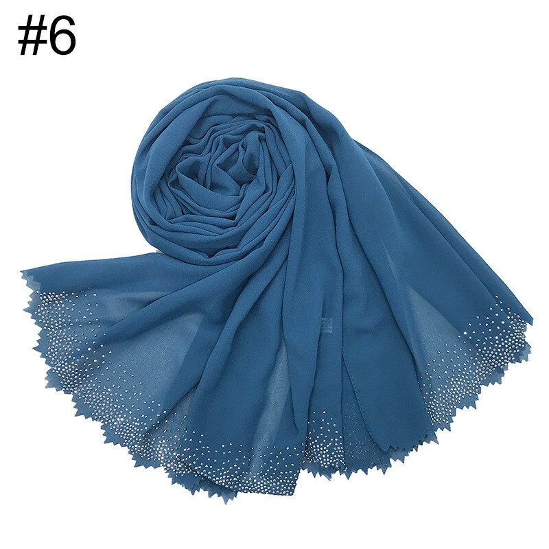 Women's Chiffon Scarf Muslim Hijabs Shawls Head Wrap Scarves ...