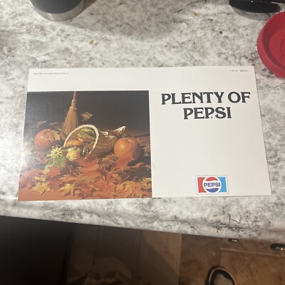 Vintage Plenty Of Pepsi Thanksgiving Advertising Sign 11.25” X 6.5 ...