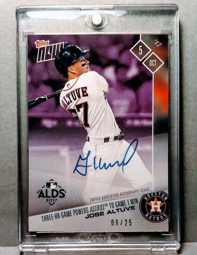 Jose Altuve 3 HR Game On-Card Auto /25 - 2017 Topps Now ALDS Astros ...