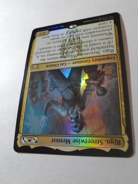 MTG Rigo, Streetwise Mentor Streets of New Capenna 215/281 Foil Promo ...