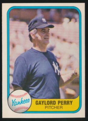 1981 Fleer #91 Gaylord Perry, New York Yankees, HOF. | eBay
