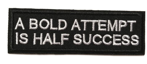 🐉 A Bold Attempt Is Half Success Words Gaming Role Playing D&D Patch ...