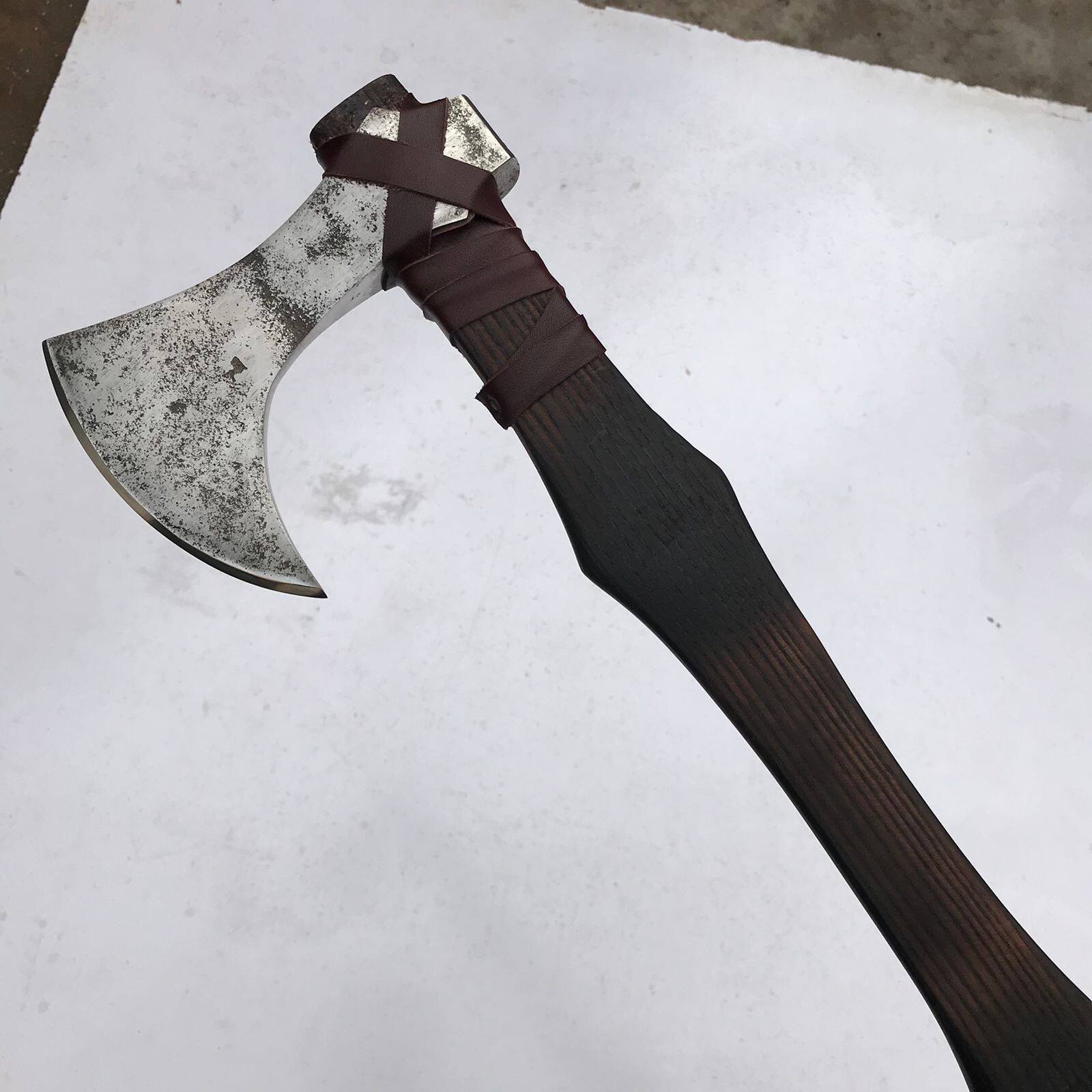 26'' HAND FRGED CARBON STEEL VIKING HATCHET TOMAHAWK HUNTING AXE BATTLE ...