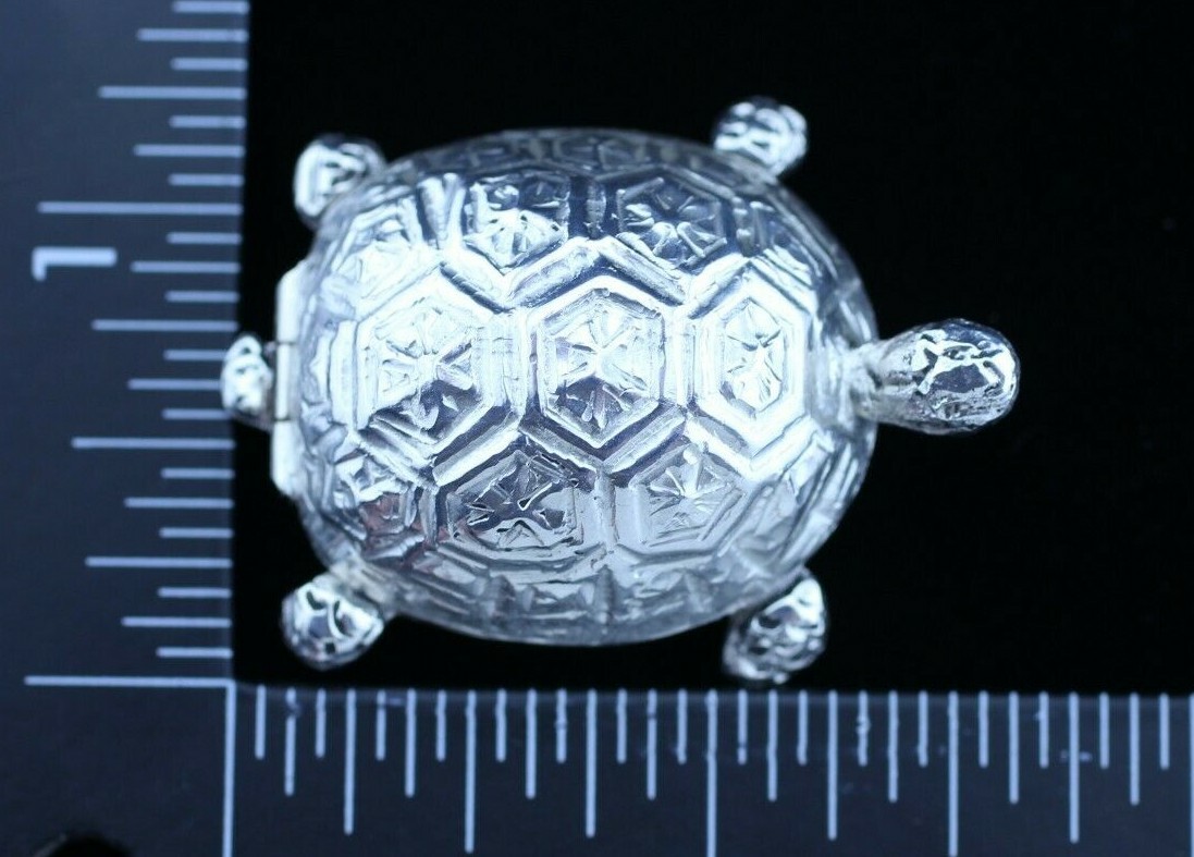 TIFFANY & CO. STERLING SILVER TORTOISE, TURTLE PILL BOX ITALY. | eBay