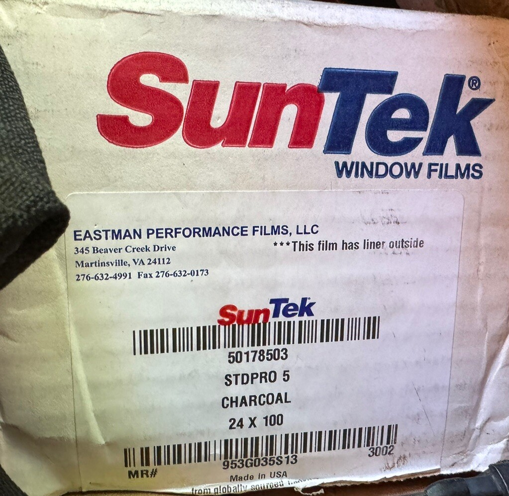 Suntek Standard Pro Charcoal 5% VLT 24" x 100' FT Window Tint Roll Film ...