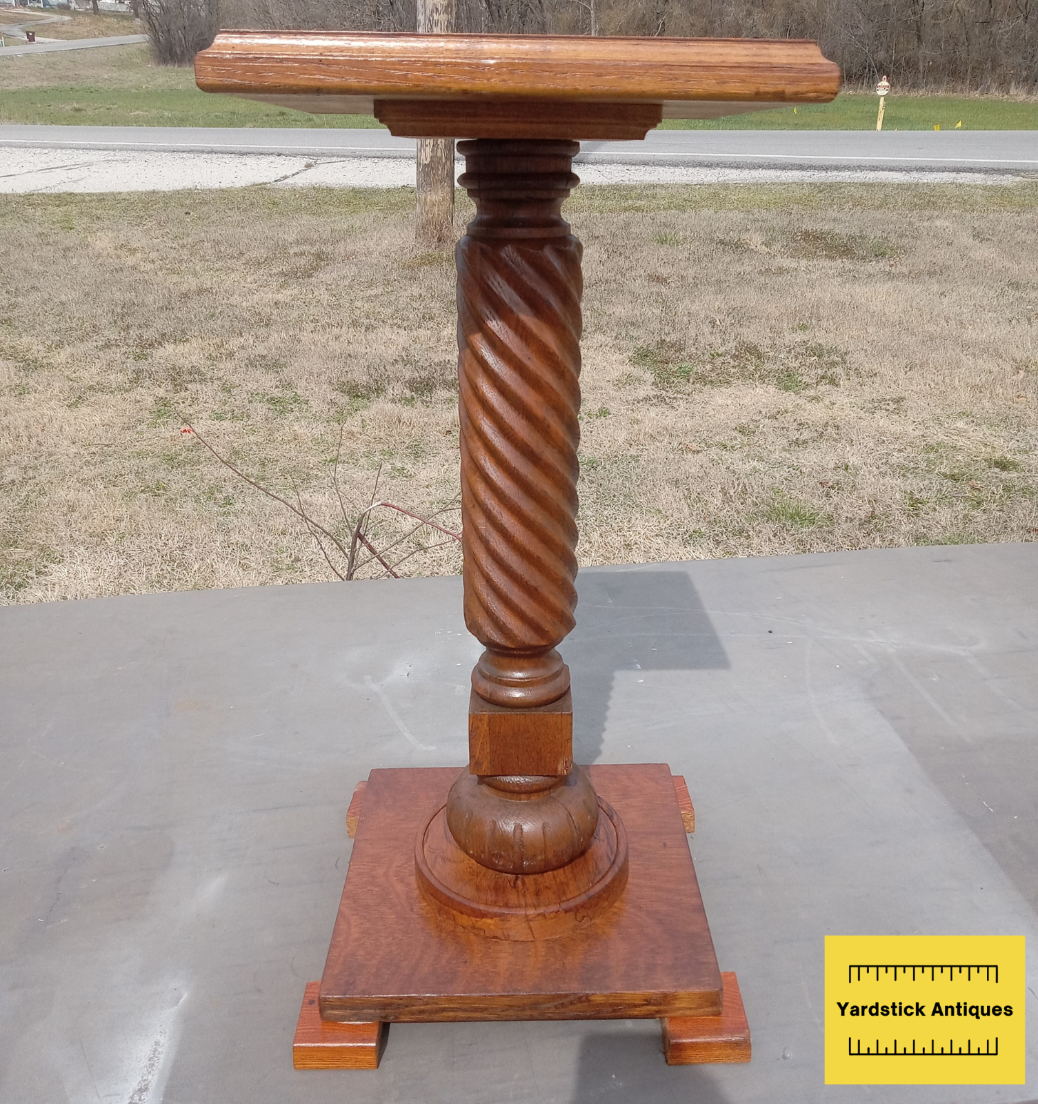 Square Quarter Sawn Oak Plant Stand (PS232) | eBay