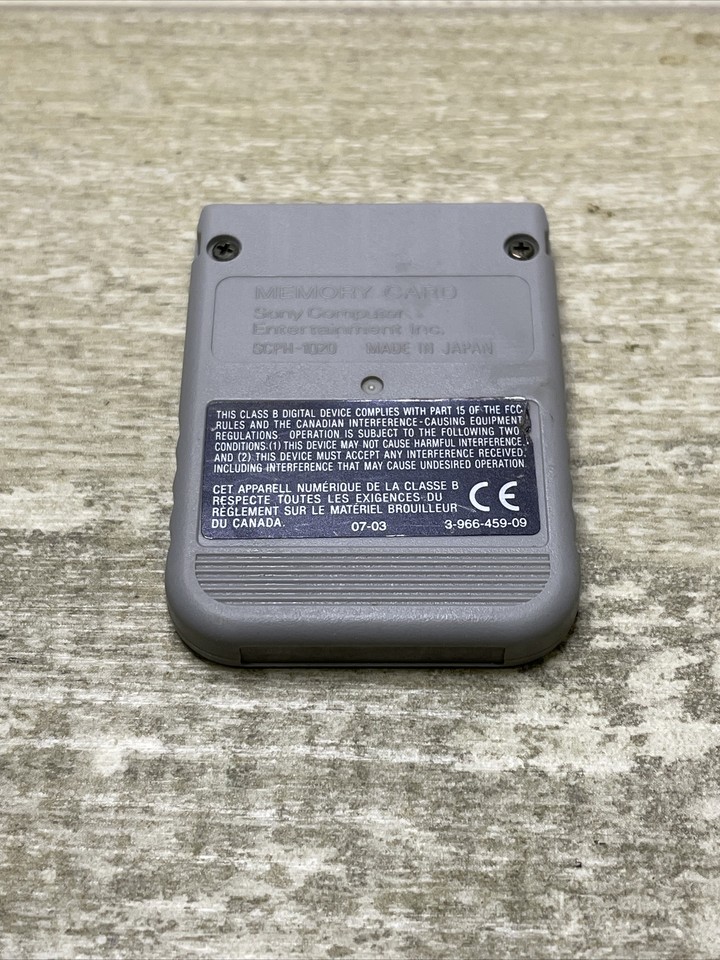 Official Sony PlayStation PS1 Memory Card w/ PSM "Resident Evil 2 ...