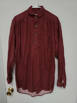 The Old Frontier Clothing Co Long Sleeve Shirt Burgundy Paisley Small ...